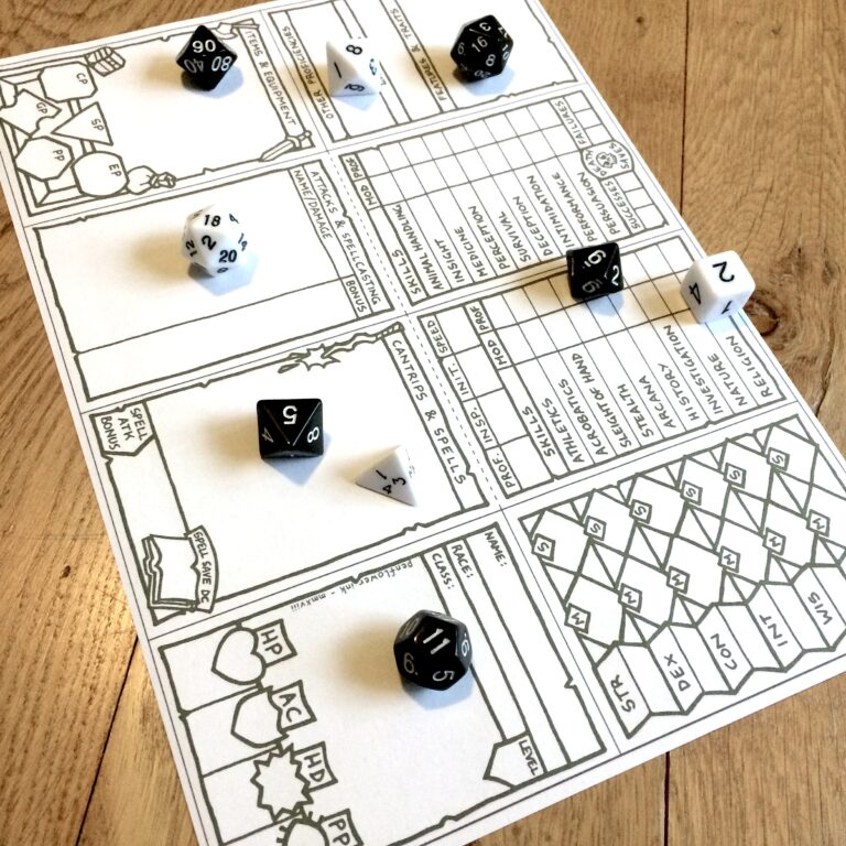 5E Character Sheet Booklet - penflower-ink.com