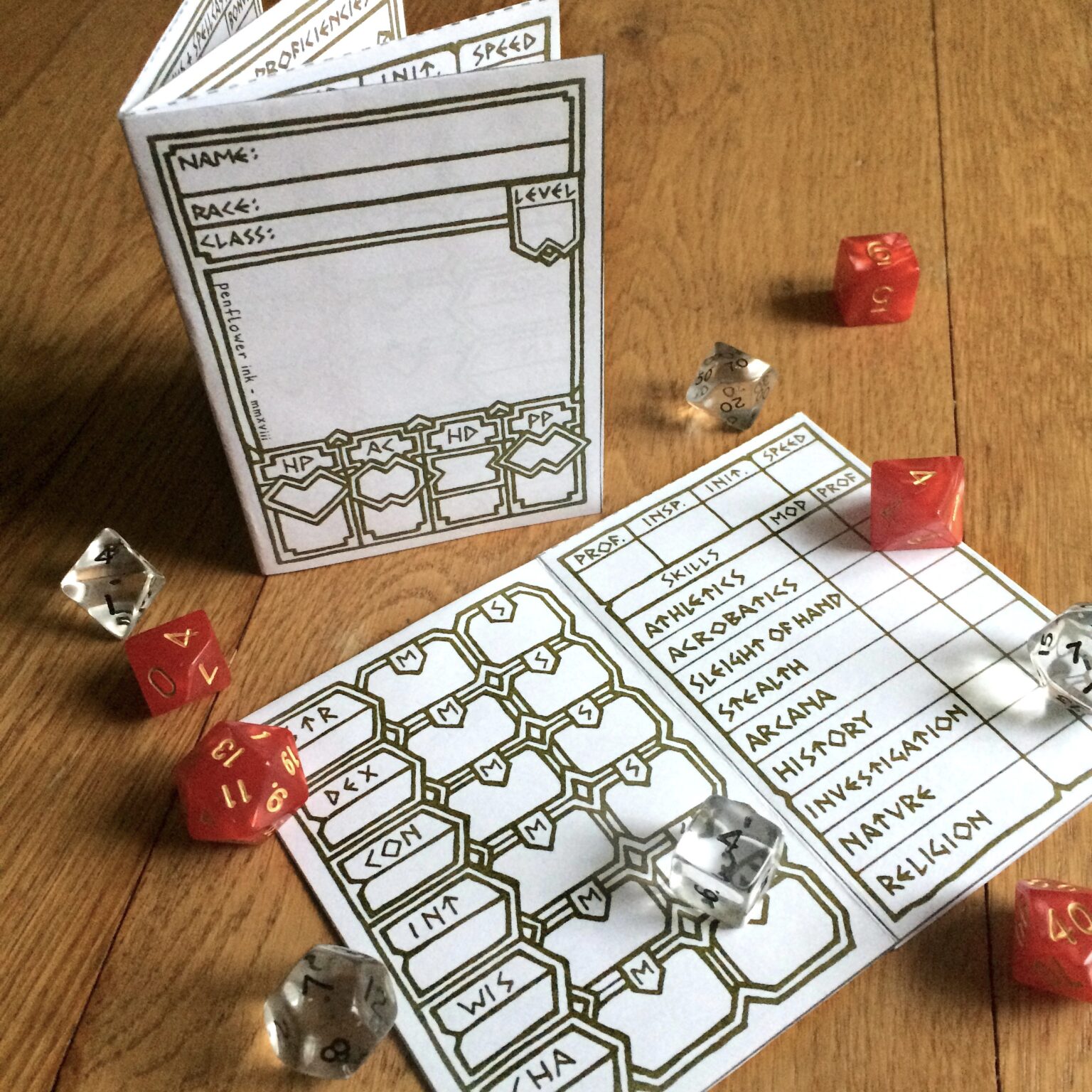 5E Dwarf Character Sheet Booklet - penflower-ink.com