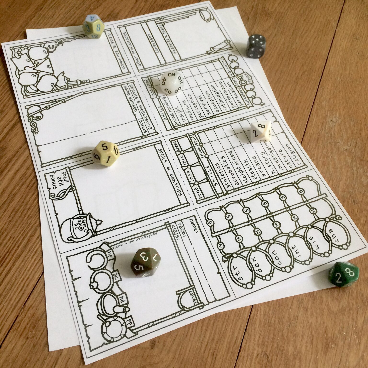 5E Monk Character Sheet Booklet - penflower-ink.com