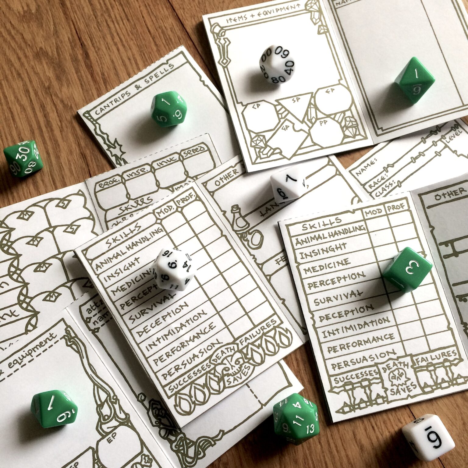 5E Race Variant Character Sheet Booklets (Core Races) - penflower-ink.com