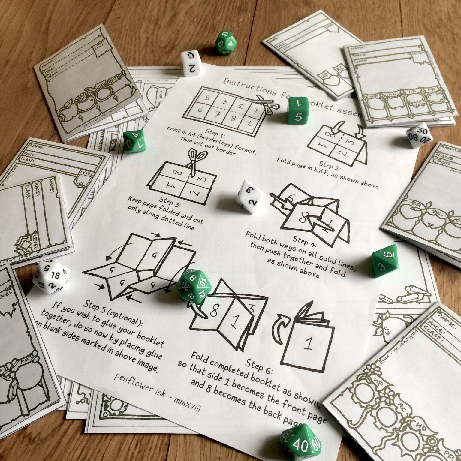 5E Race Variant Character Sheet Booklets (Core Races) - penflower-ink.com