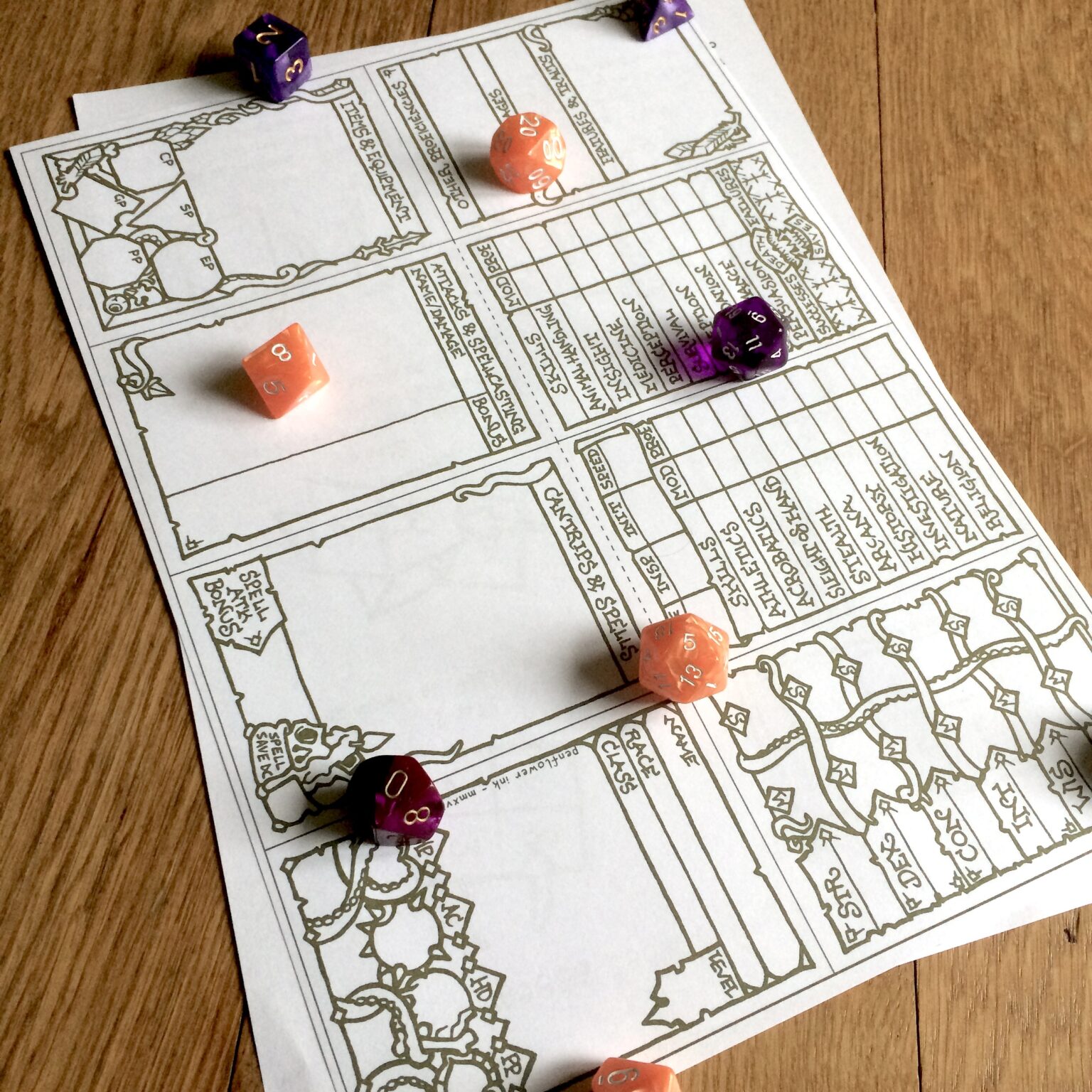 5E Warlock Character Sheet Booklet - penflower-ink.com