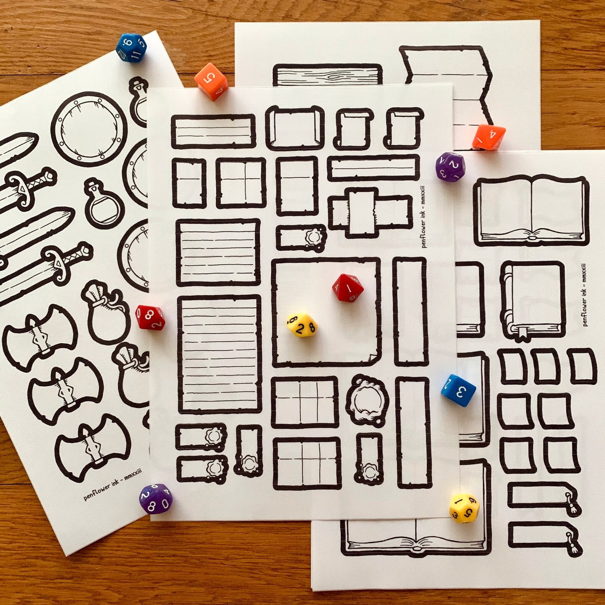 Modular Character Sheet Fantasy Expansion (Printable) - penflower-ink.com