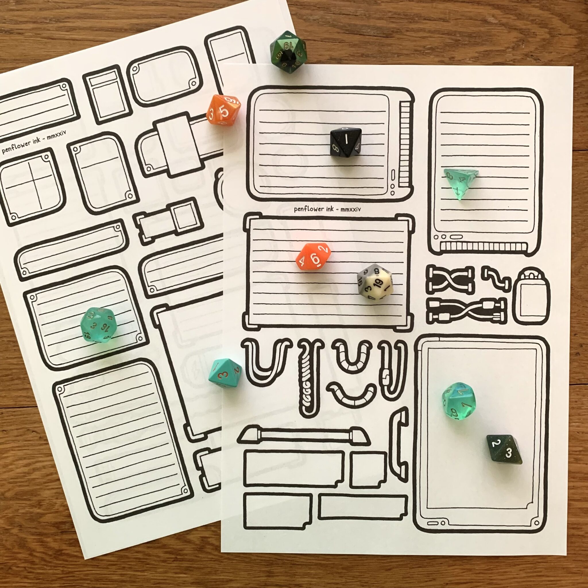 Modular Character Sheet Sci-Fi Expansion (Printable) - penflower-ink.com