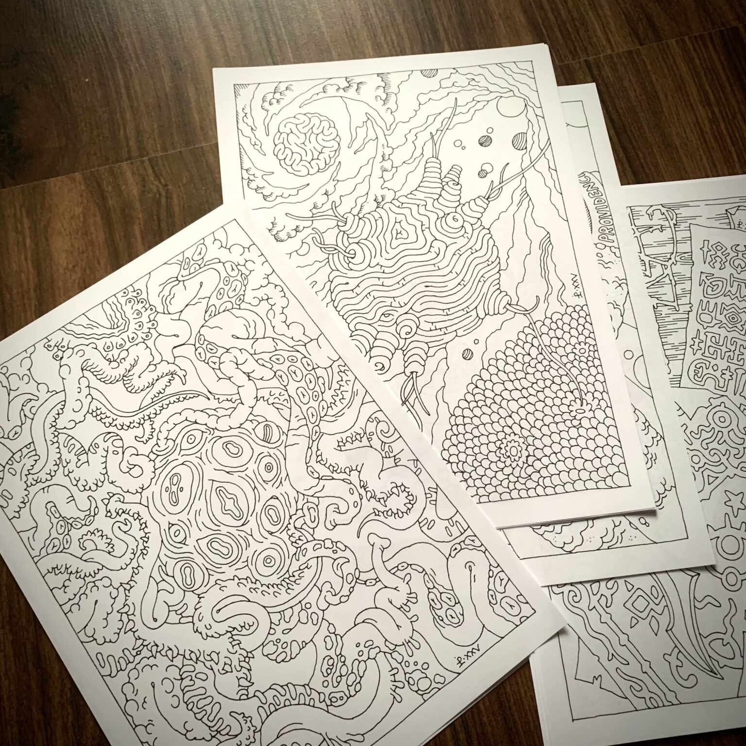 The Nechromaticon: Cosmic Horror Colouring Book - penflower-ink.com