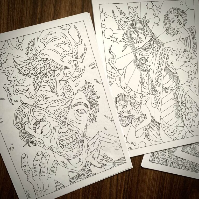 The Nechromaticon: Cosmic Horror Colouring Book - penflower-ink.com