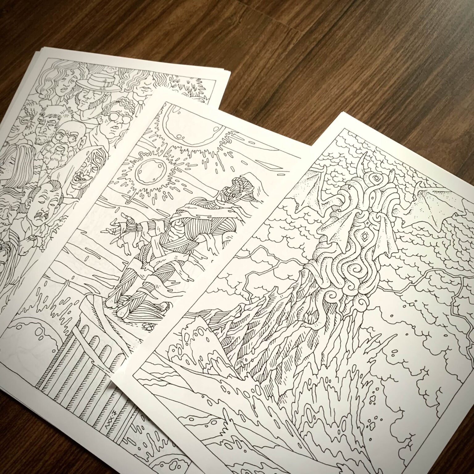 The Nechromaticon: Cosmic Horror Colouring Book - penflower-ink.com